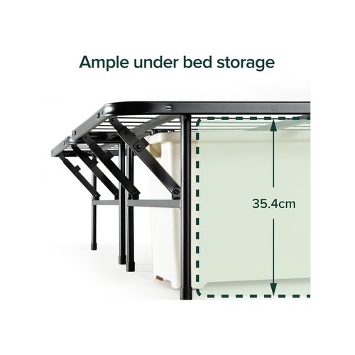 Zinus Queen Smart Base Bed Frame Folding Bed Metal - Black - Bunnings ...