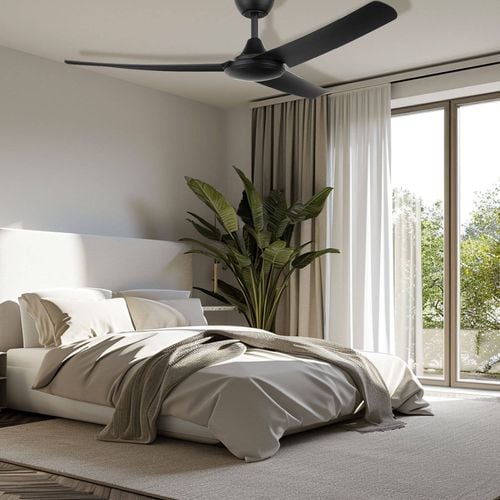 Brilliant 132cm Black Matt Duque 3 Blade DC Ceiling Fan With Remote ...