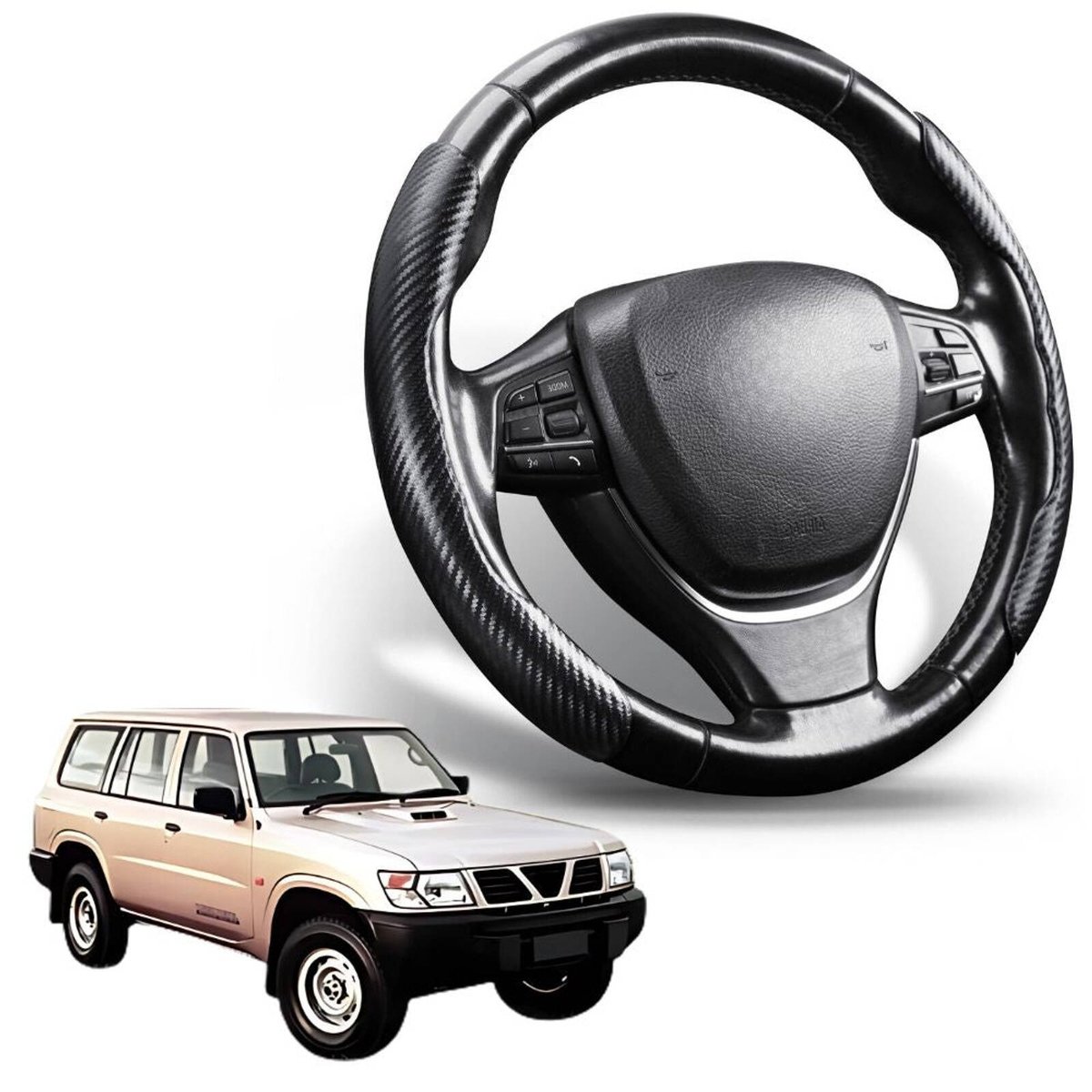 Segmented Steering Wheel Cover for Nissan Patrol Y61 1997 - 2016 SUV ...