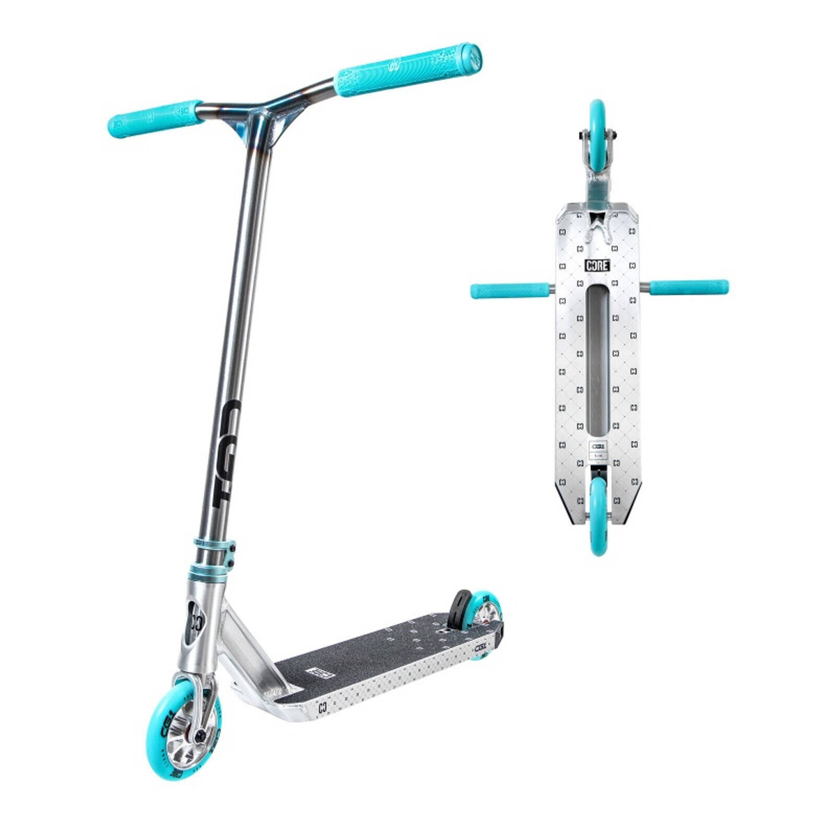 CORE CG1 Complete Scooter - Raw / Teal - Bunnings Australia