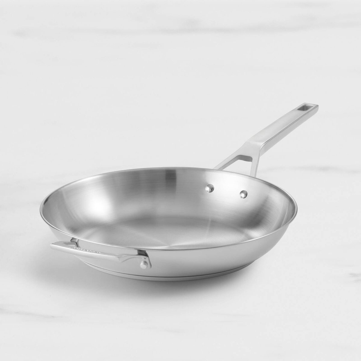 Wolstead Steeltek Ultra Stainless Steel Frypan with Helper Handle 30cm ...