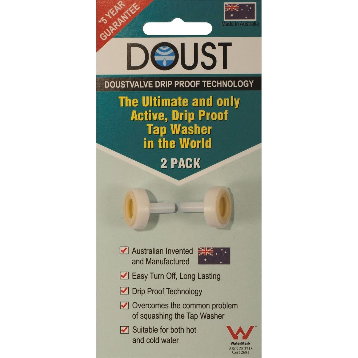 DoustValve Drip Proof Tap Washers - 2 Pack - Bunnings Australia