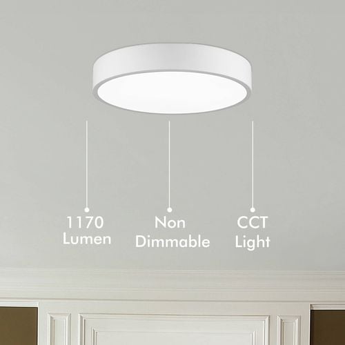 Verve Design 18W 30cm Dina CCT Round LED Ceiling Light - White ...