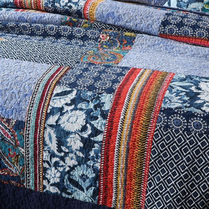 Quilted King/Super King Size Cotton Coverlet Bedspread Set Maddison ...