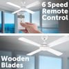 Arlec 130cm White Boston II 4 Blade Ceiling Fan - Bunnings Australia