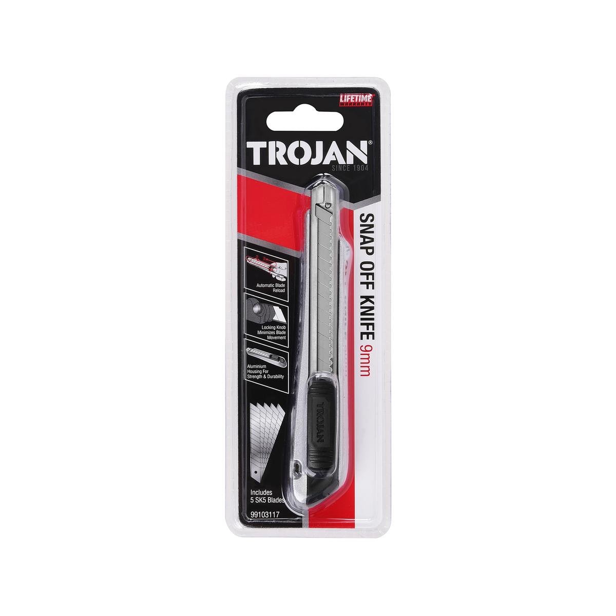 Trojan 9mm Snap Off Knife - Bunnings Australia