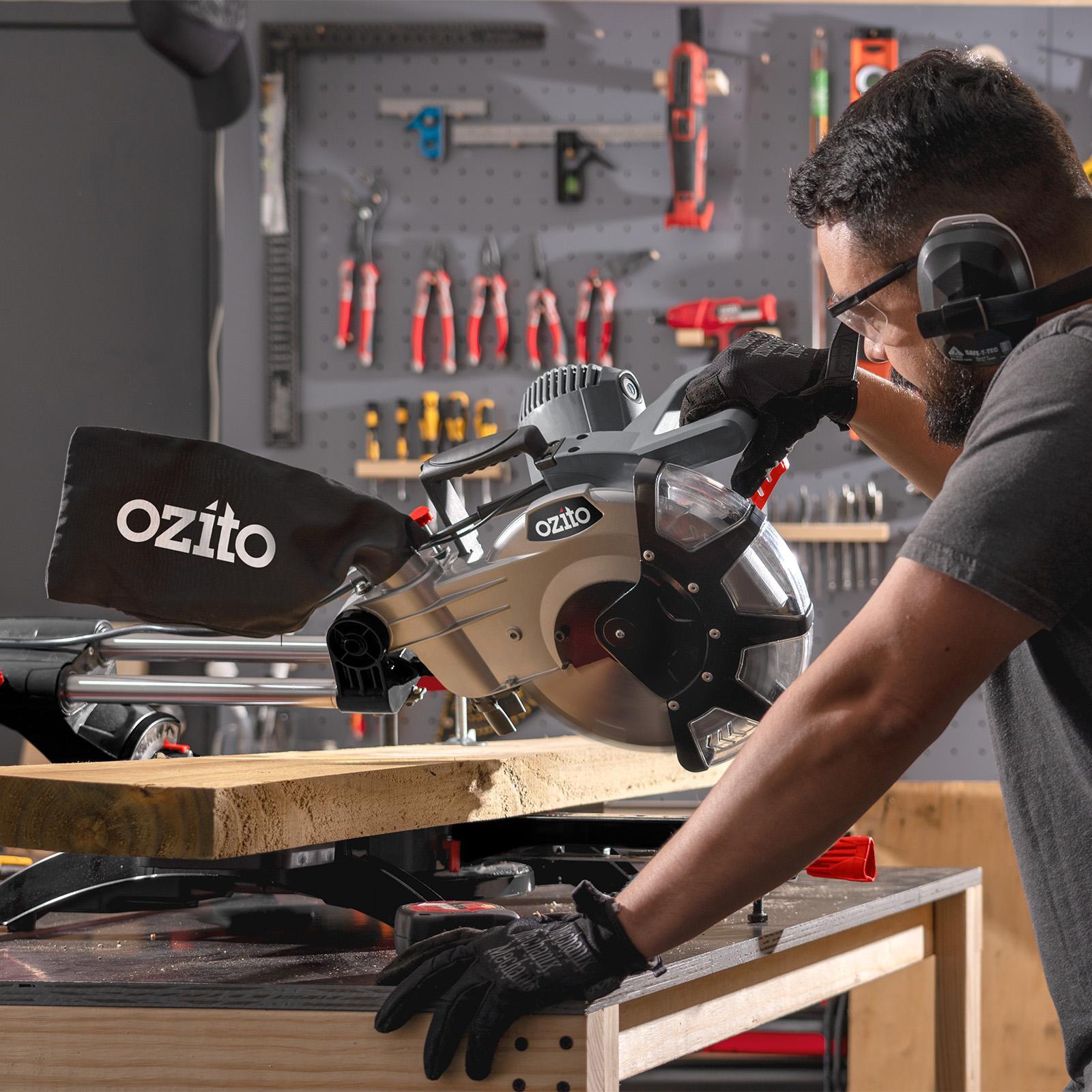 Ozito 2100W 254mm 10 Corded Double Bevel Sliding Mitre Saw SCMS 2125 Bunnings Australia