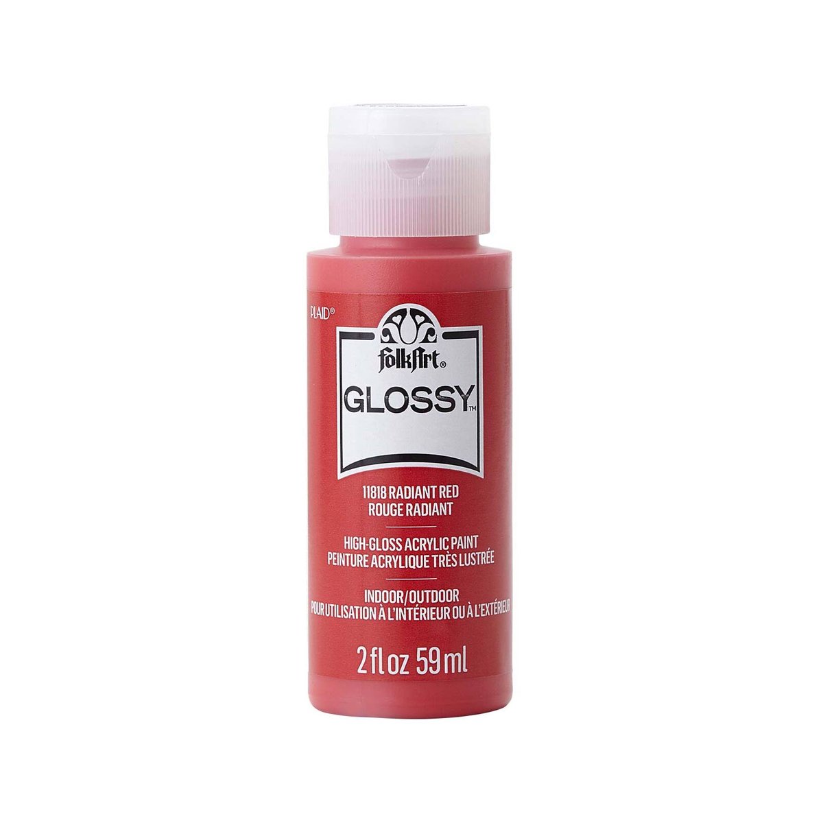 Folkart 59ml Radiant Red Glossy Acrylic Paint - Bunnings Australia