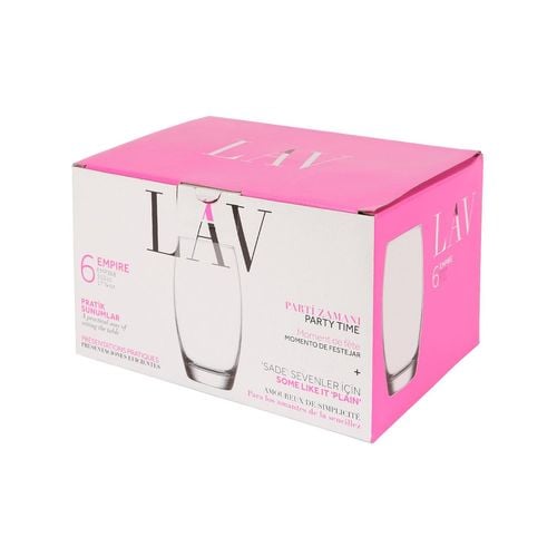 LAV Empire Highball Glasses - 510ml - Clear - Pack of 6 - Bunnings ...