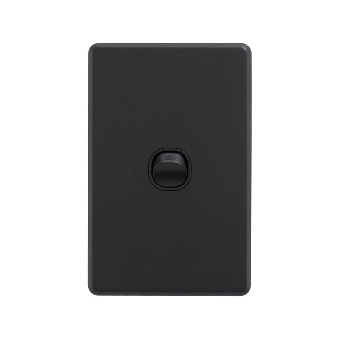 DETA X6 Black Matte Single Vertical Switch - Bunnings Australia
