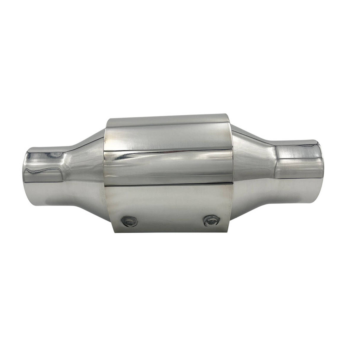 GASO Hi Flow Catalytic Converter, 2.25" In/Out, 100 CPSI, Polished ...