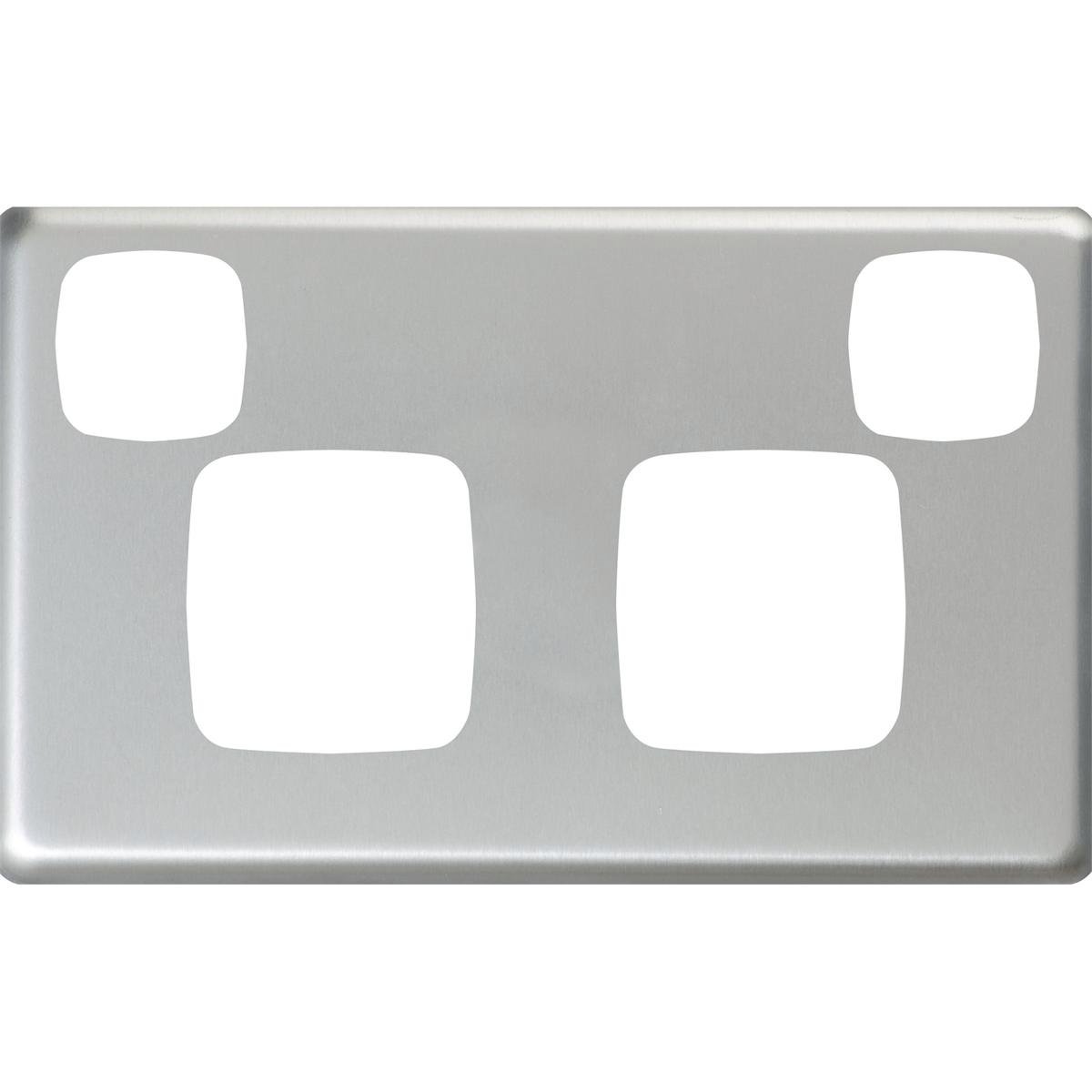 HPM Excel Double Powerpoint Coverplate Matt Silver - Bunnings New Zealand