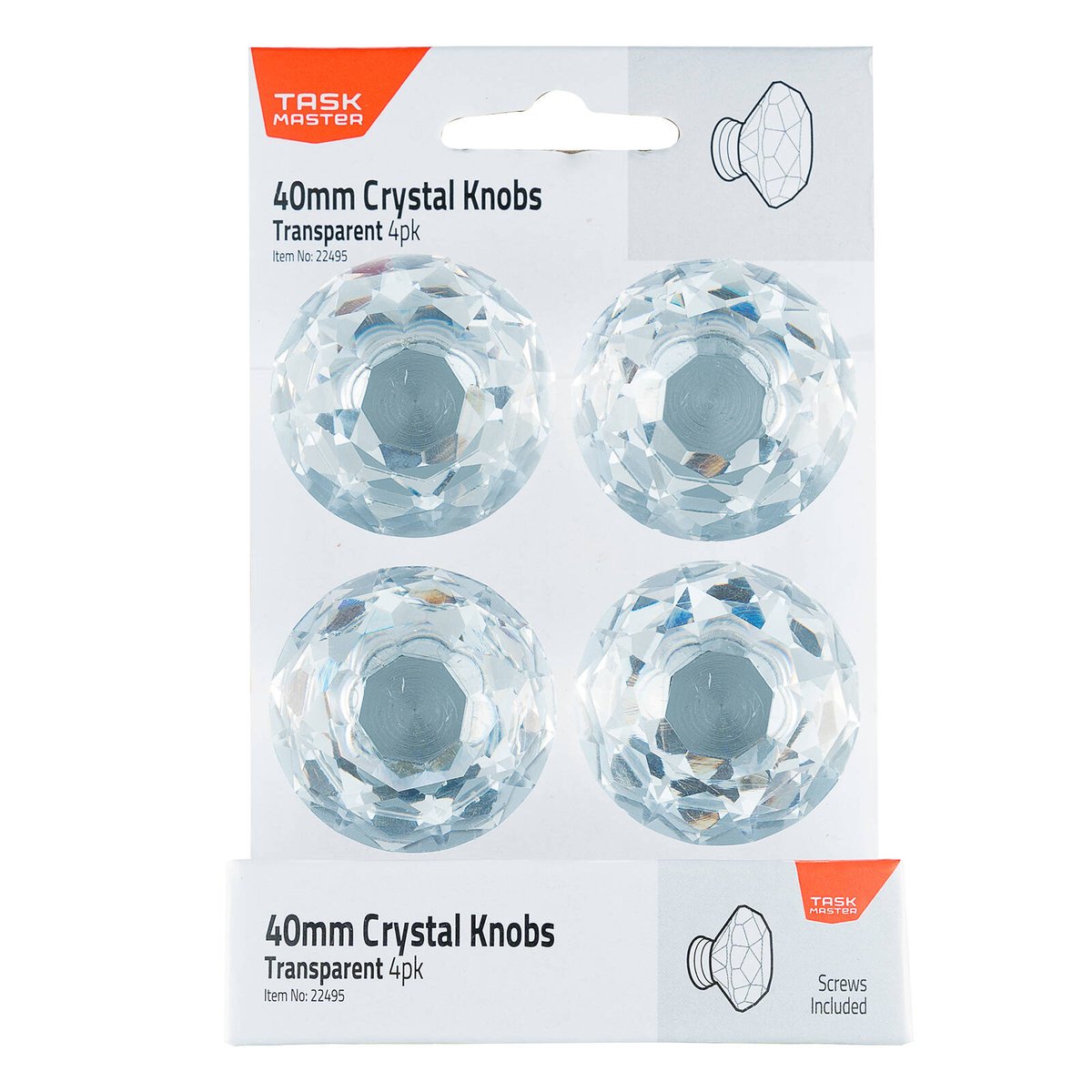 Taskmaster 40mm Crystal Knobs - 4 Pack - Bunnings Australia