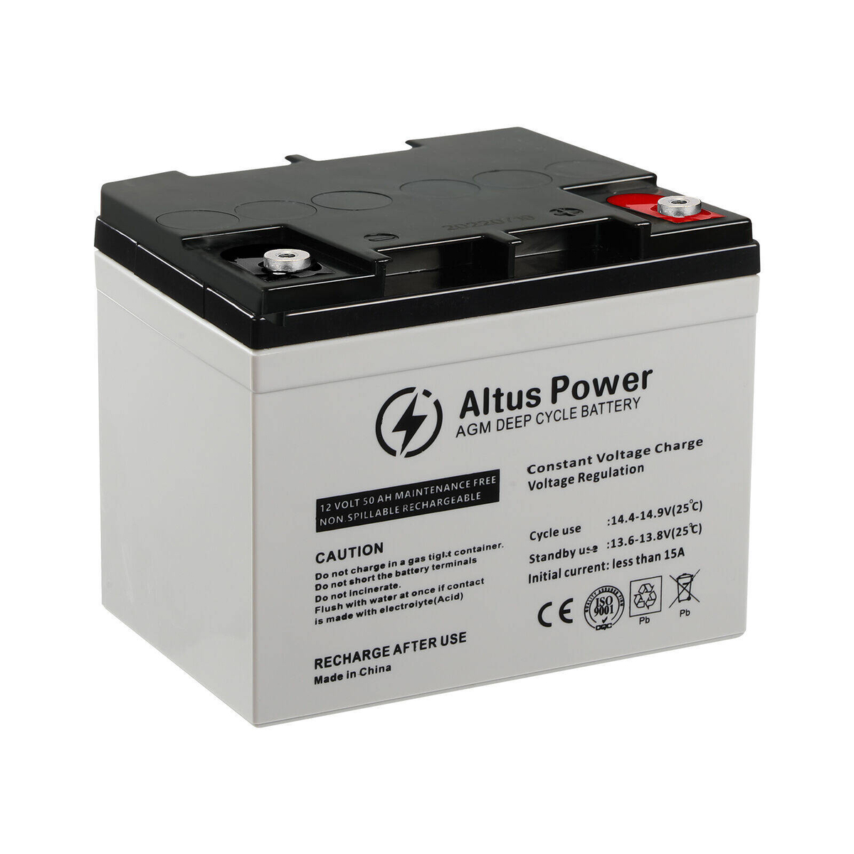 Altus 12V 50ah AGM Battery Deep Cycle SLA Lead Acid Battery - lead acid ...
