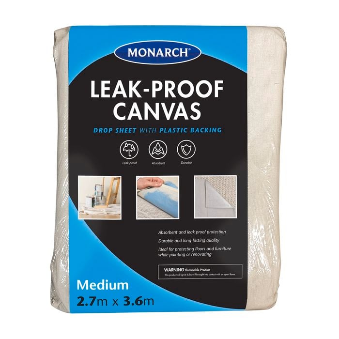 Monarch 2.7 x 3.6m Leak-Proof Canvas Drop Sheet - Bunnings Australia