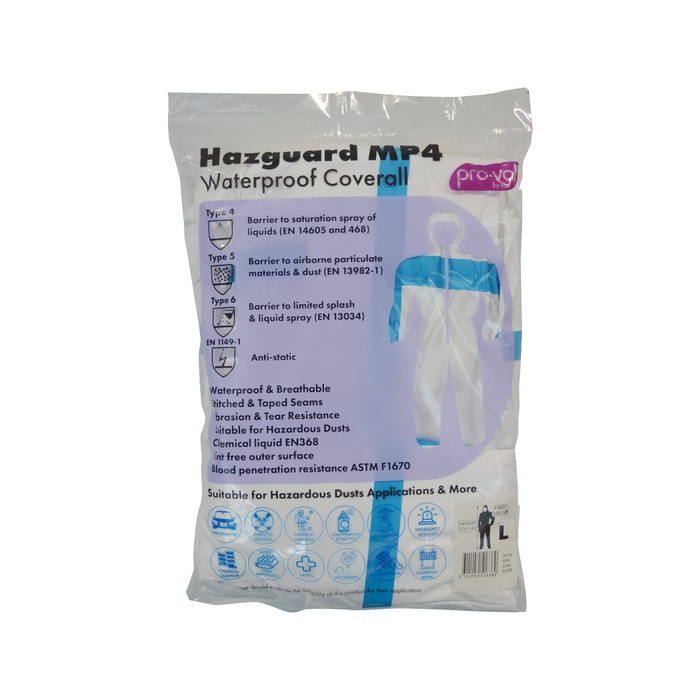 Pro-Val Hazguard MP4 Disposable Coverall - Extra Large - Bunnings New ...