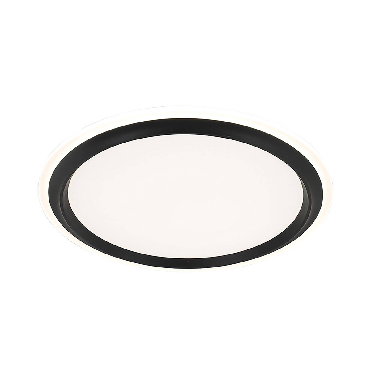 Vencha Duke 60w Tri-Colour LED Oyster Light - Black - Bunnings Australia