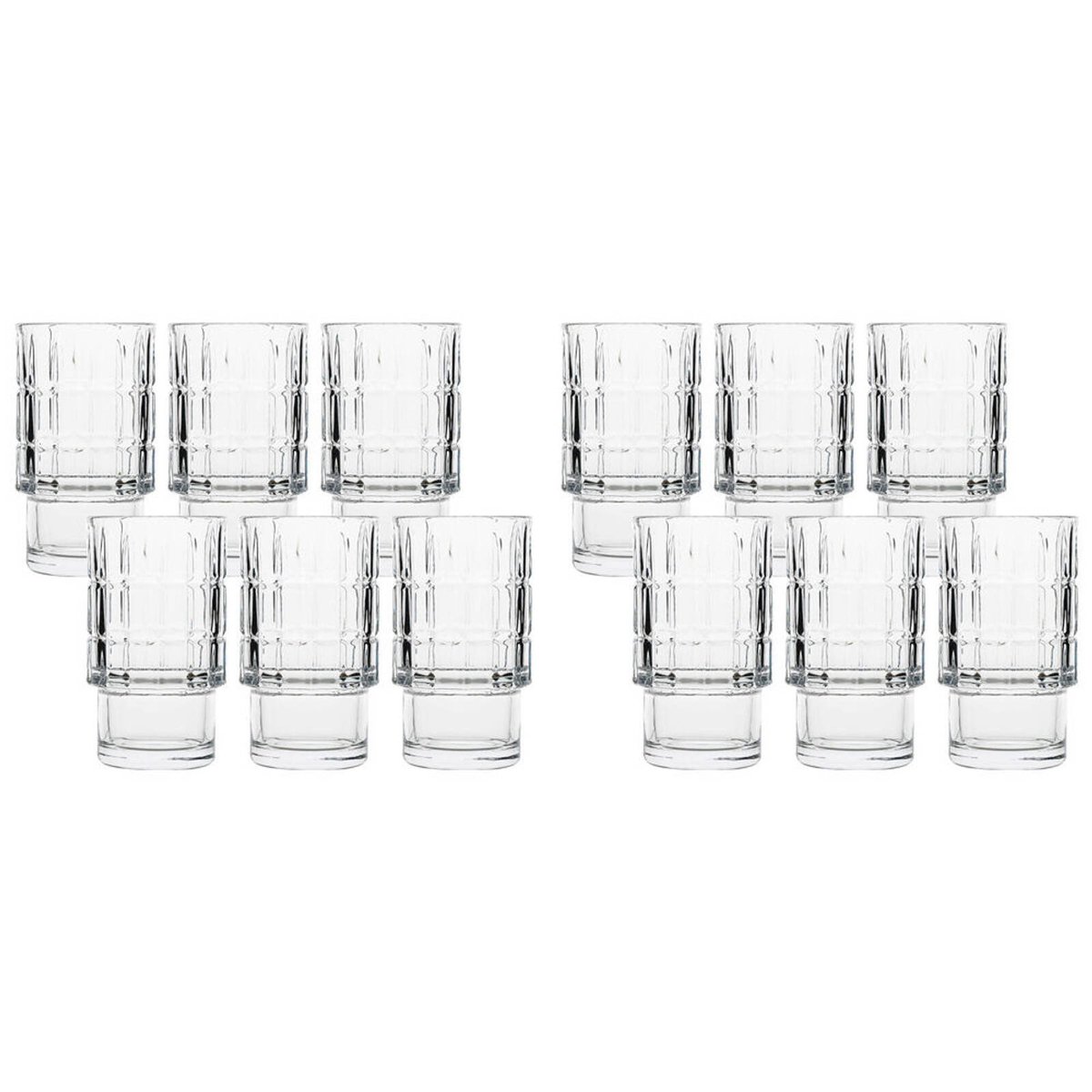 12pc Ecology Phineas Glass Hi Ball Tumblers 370ml - Clear - Bunnings ...