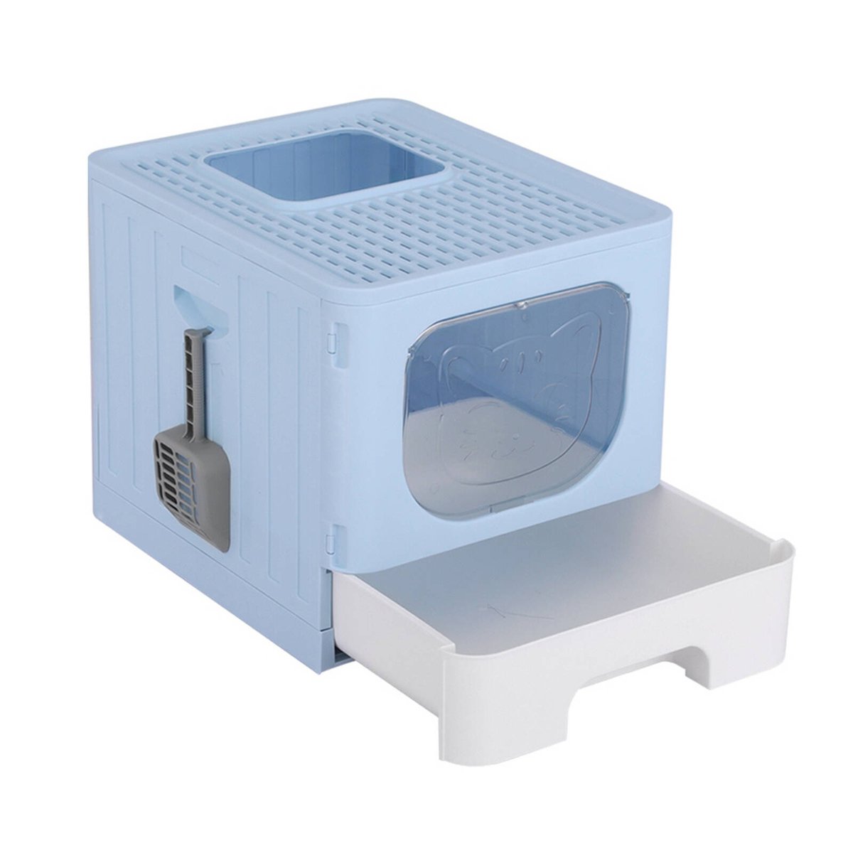 i.Pet Cat Litter Box Large Tray Kitty Toilet Enclosed Hooded Foldable ...