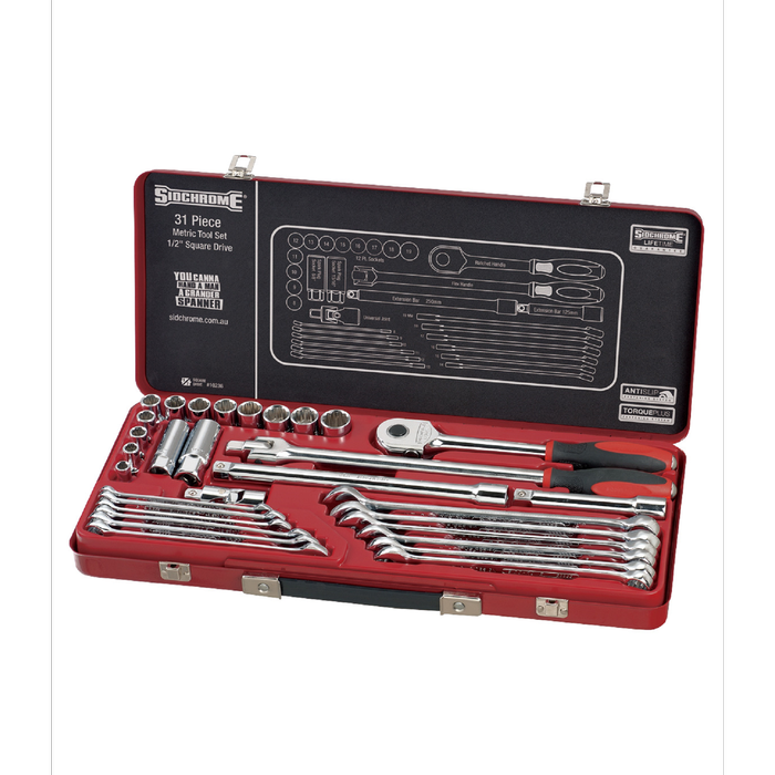 Sidchrome 1 2 Metric Drive Socket and Spanner Set 31 Piece Bunnings Australia
