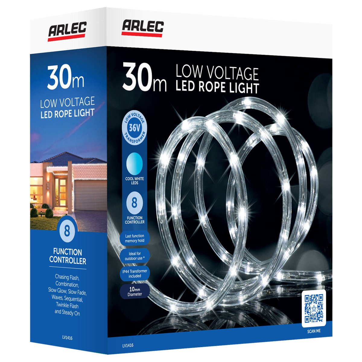 Arlec 30m White Festive LED Light Rope - Bunnings Australia