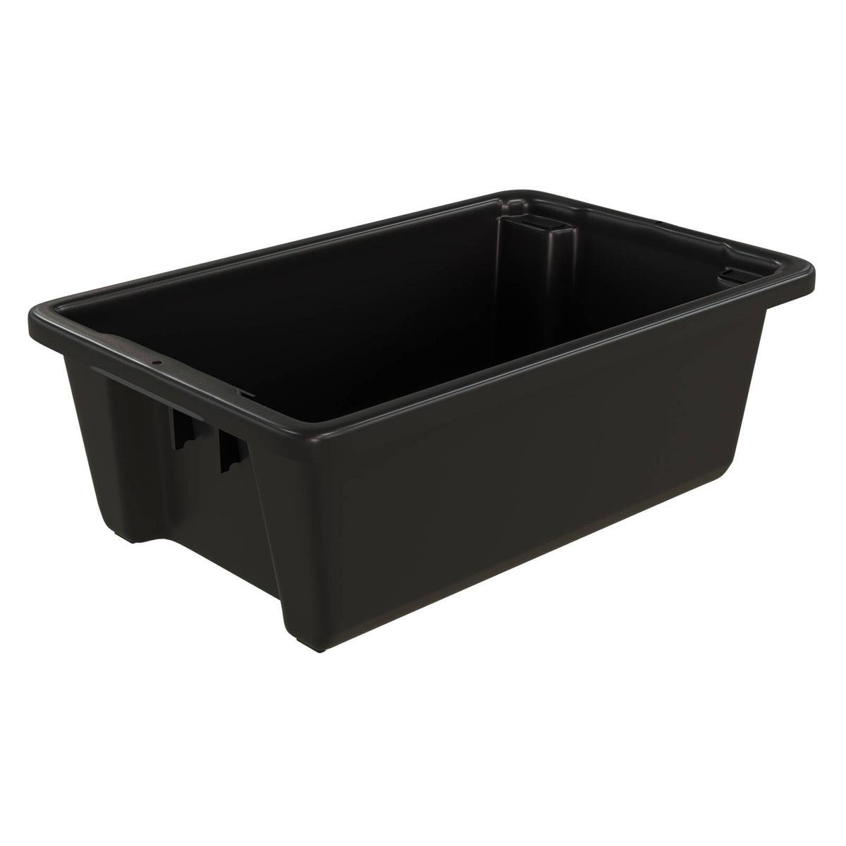 Handy Storage 30L Black Heavy Duty Crate - Bunnings Australia
