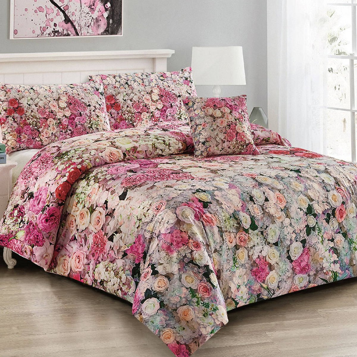 Georges Fine Linens Evaline Quilt Cover Set Double - Bunnings Australia