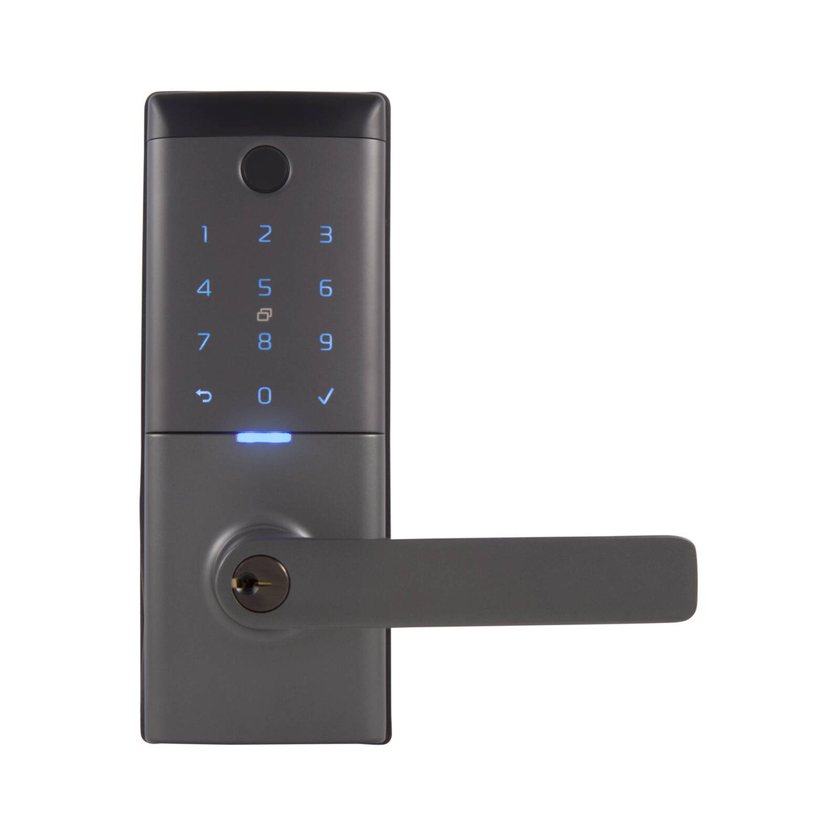 Gainsborough Mode Graphite Smart Entrance Lever Lock - Bunnings Australia
