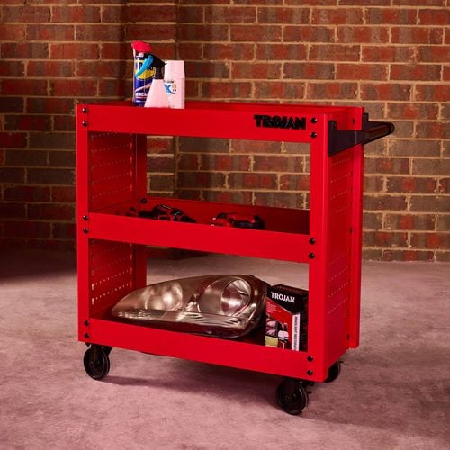 Trojan 3 Tier Pegboard Service Cart - Bunnings Australia