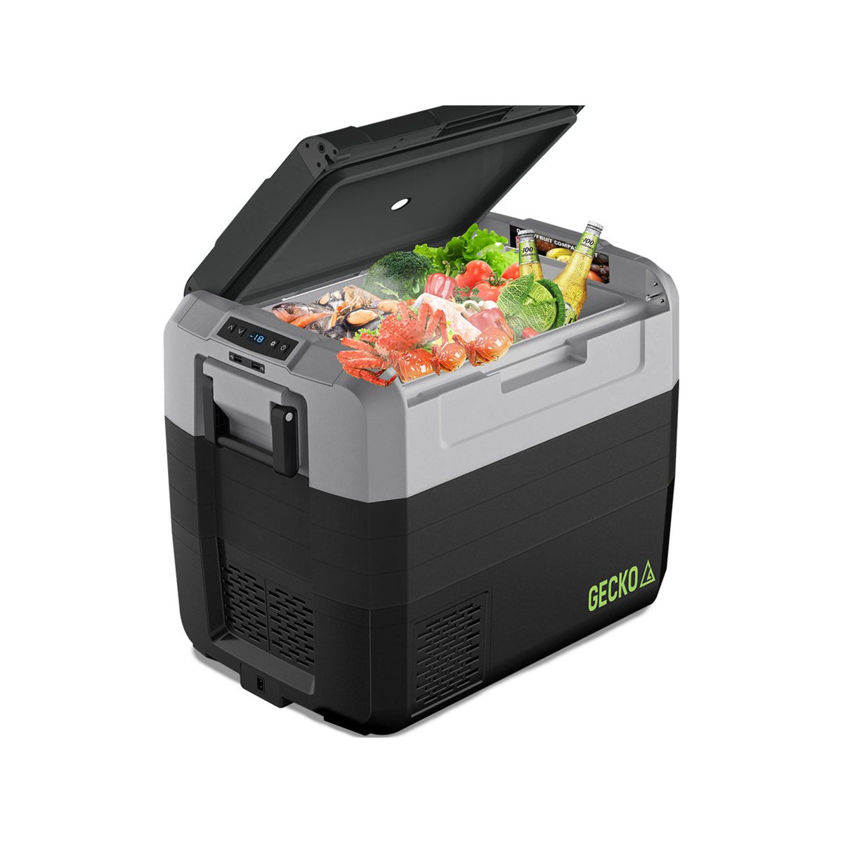 Gecko 65L Portable Fridge Freezer 12V/24V/240V for Camping, Car ...