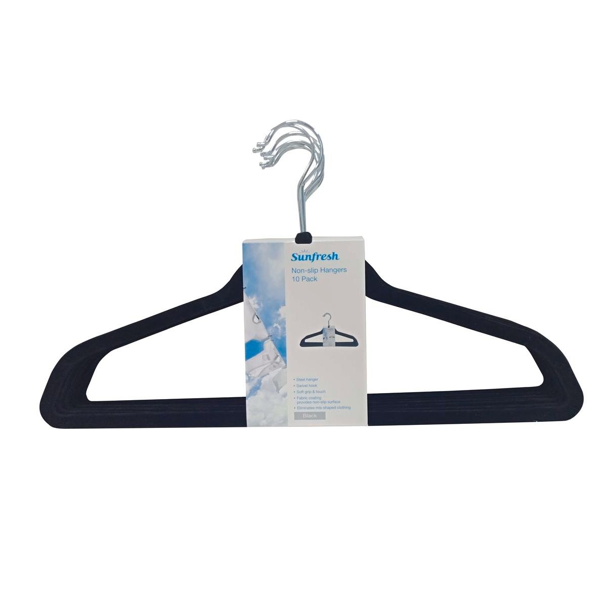 Sunfresh Velvet Clothes Hangers - 10 Pack - Bunnings New Zealand