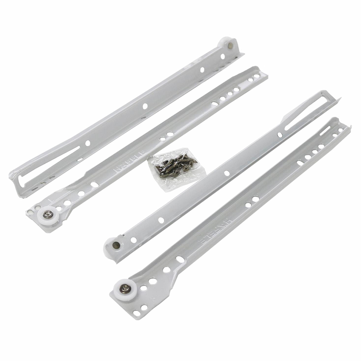 Hafele 300mm White Drawer Roller Runner - Pair - Bunnings New Zealand