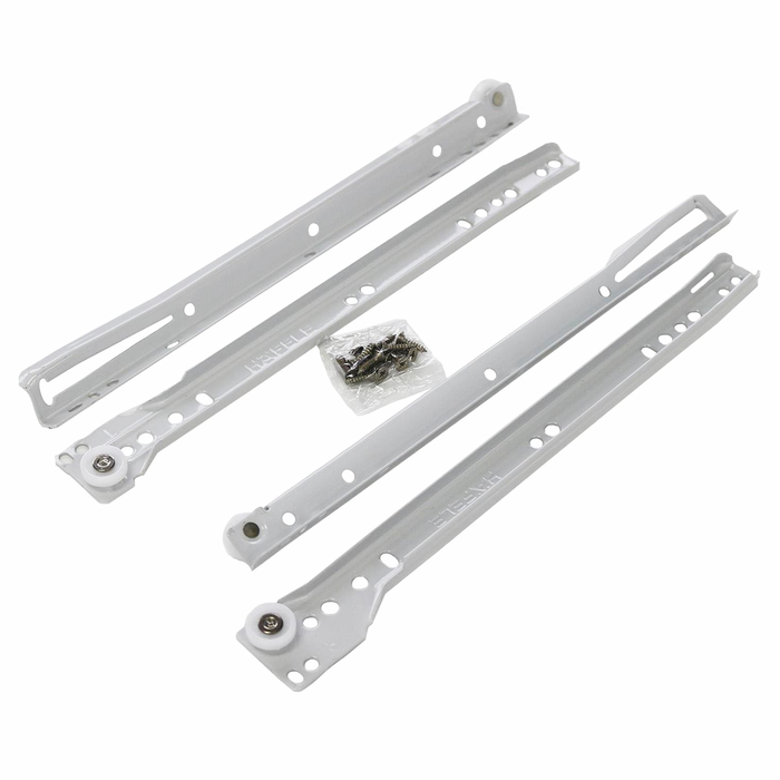 Hafele 300mm White Drawer Roller Runner - Pair - Bunnings New Zealand