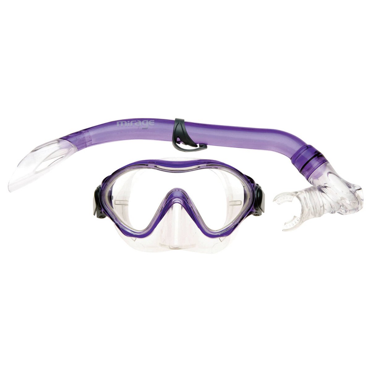 2pc Mirage Goby Kids Junior Silitex Mask & Snorkel Set Purple ...