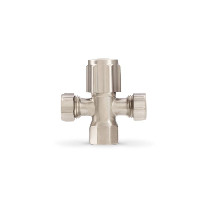 Brasshards 2 Way Cistern Tap 15mm x 15mm Brushed Nickel Lead Free ...
