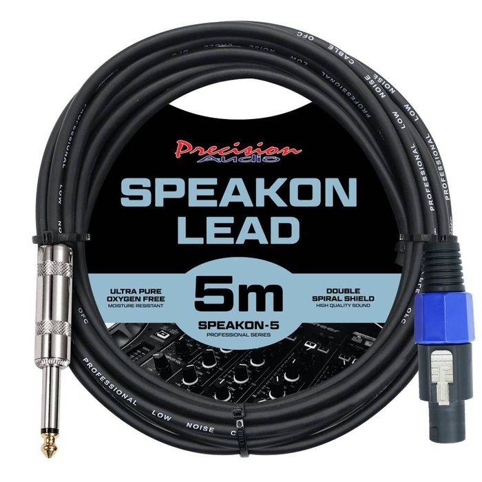 Precision Audio 5m Speakon To 1/4" 6.35mm Cable - Bunnings Australia