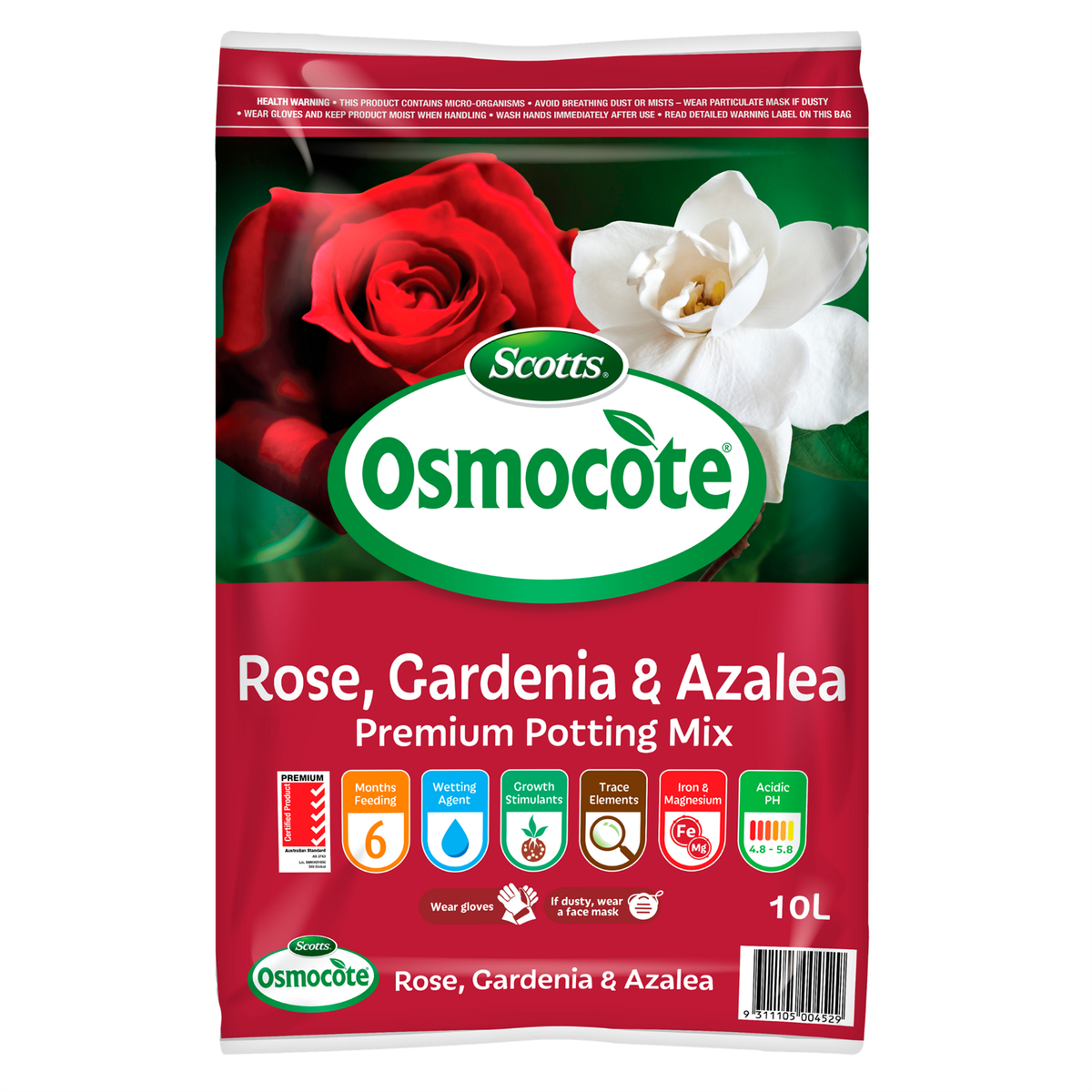 Scotts Osmocote 10L Rose, Gardenia & Azalea Premium Potting Mix ...