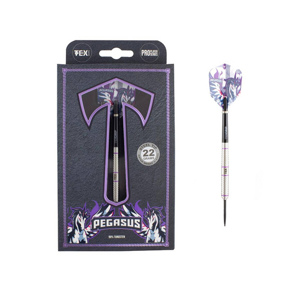 TEX 22g Pegasus 90% Tungsten Darts Barrel Shaft TEX Grip - Bunnings ...