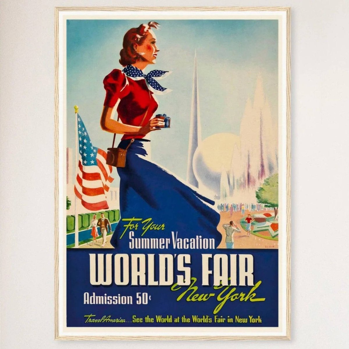 Galrie Vintage 1939 See The World's Fair New York Travel Poster ...