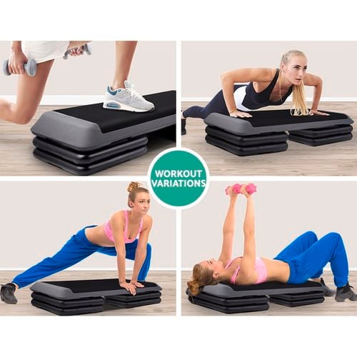 Everfit Aerobic Step Exercise Stepper Fitness Bench 3 level - Bunnings ...