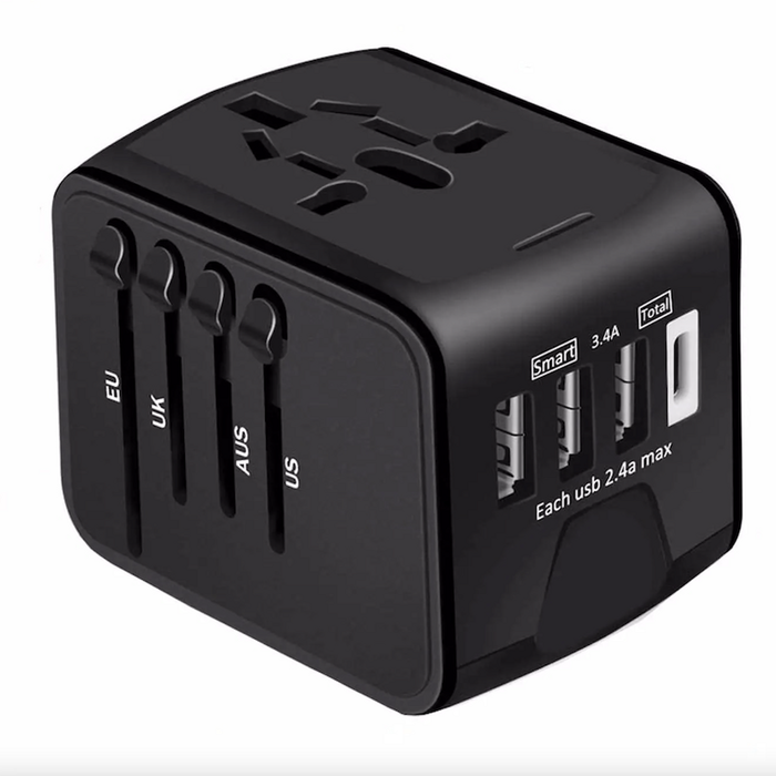 Perth Laptops Type-C 3 USB Charger Universal World Travel Adapter Plug ...