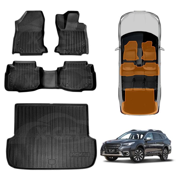 3D Floor Mats Boot Liner for Subaru Outback 2020-Onwards All Weather ...