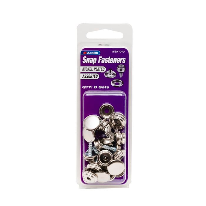 Zenith Assorted Nickel Plated Brass Snap Fasteners With Screw ...