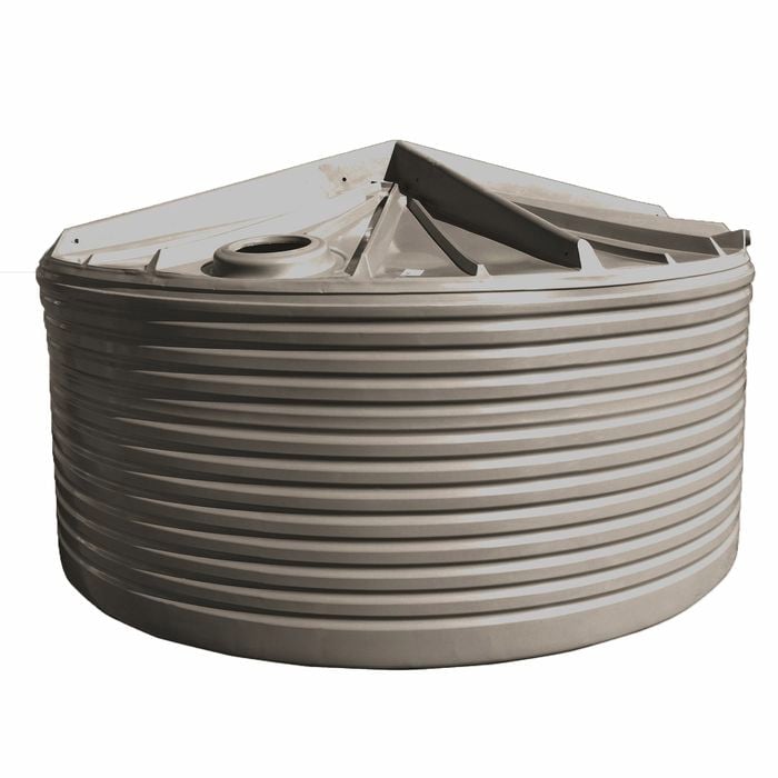 Clark Tanks 23600L Round Poly Water Tank - Birch Grey - Bunnings Australia