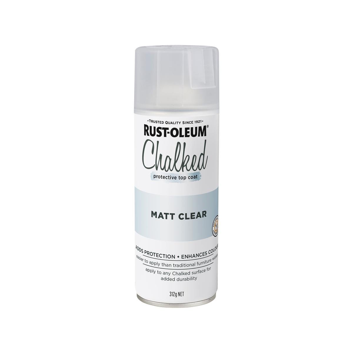 Rust-Oleum 340g Clear Ultra Matt Chalked Protective Top Coat - Bunnings ...