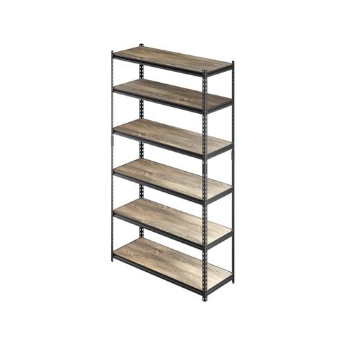 Craftright Black And Grey Oak 6 Tier Reversible Shelf Storage Unit ...