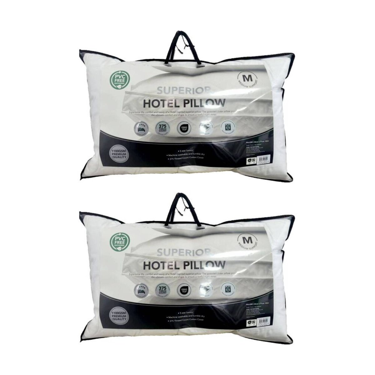 2PK Grosvenor House Superior Hotel Pillow Microfibre-Blended 1100g ...