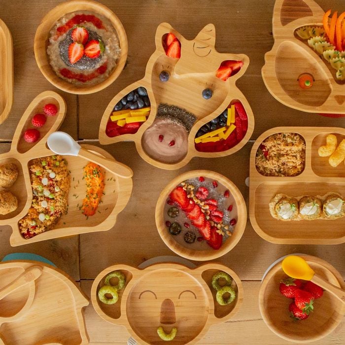 Tiny Dining Children's Bamboo Elephant Plate with Suction Cup ...