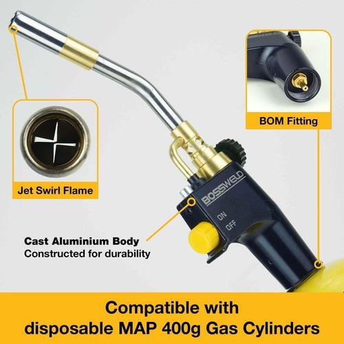 Bossweld Adjustable Map Pro-Torch - Bunnings Australia