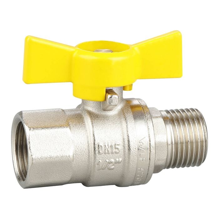 Kinetic 15mm Male and Female Butterfly Handle Gas Lever Handle Valve ...